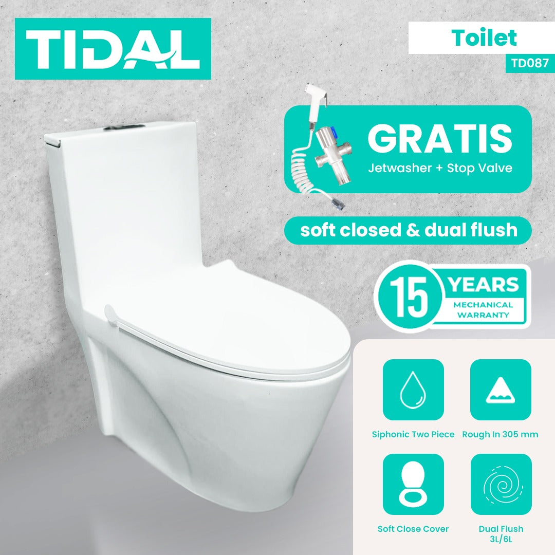 Toilet / Kloset Duduk Keramik Tidal TD087 – Europe Enchanting