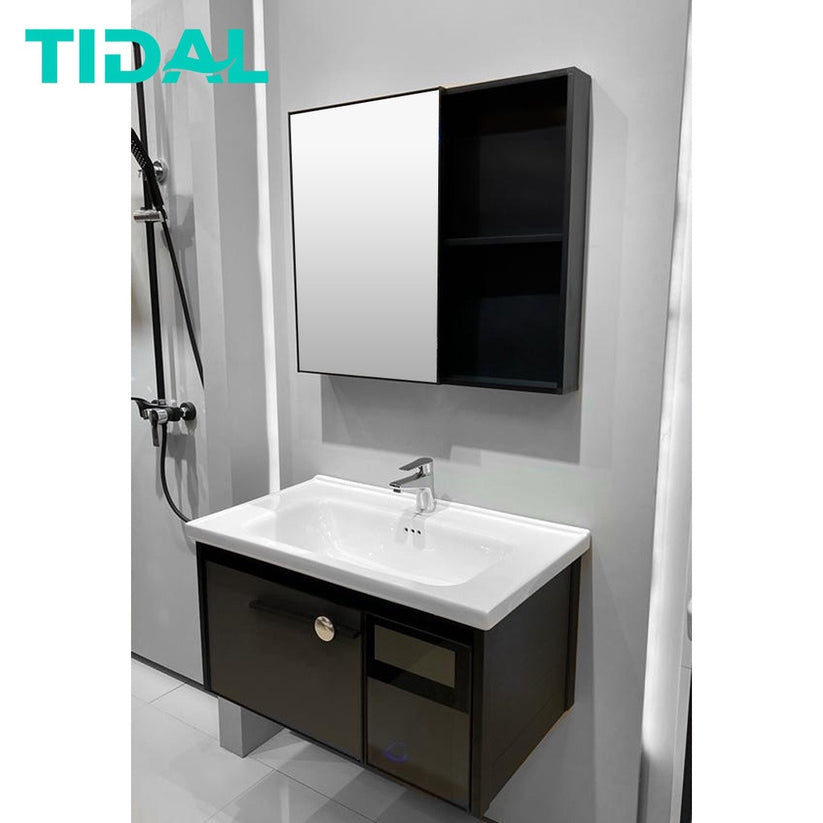 Wastafel Cabinet Set Cermin Modern Minimalis Kamar Mandi Tidal TD060 ...
