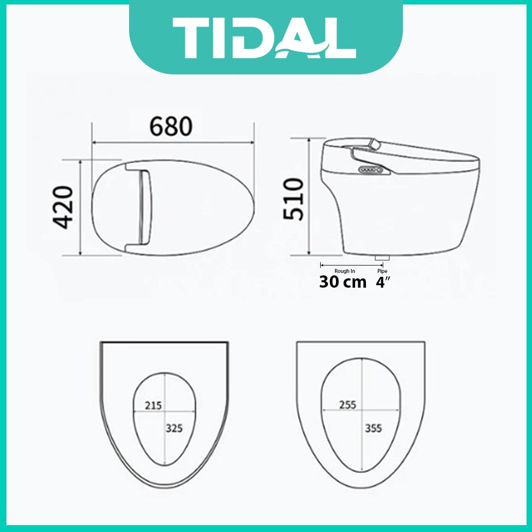 Smart Toilet / Kloset Duduk Full Automatic System Tidal TD111 – Europe ...