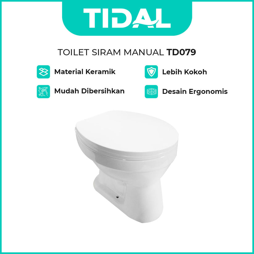 Kloset Siram / Toilet Duduk Manual Tidal TD079 with Cover – Europe ...