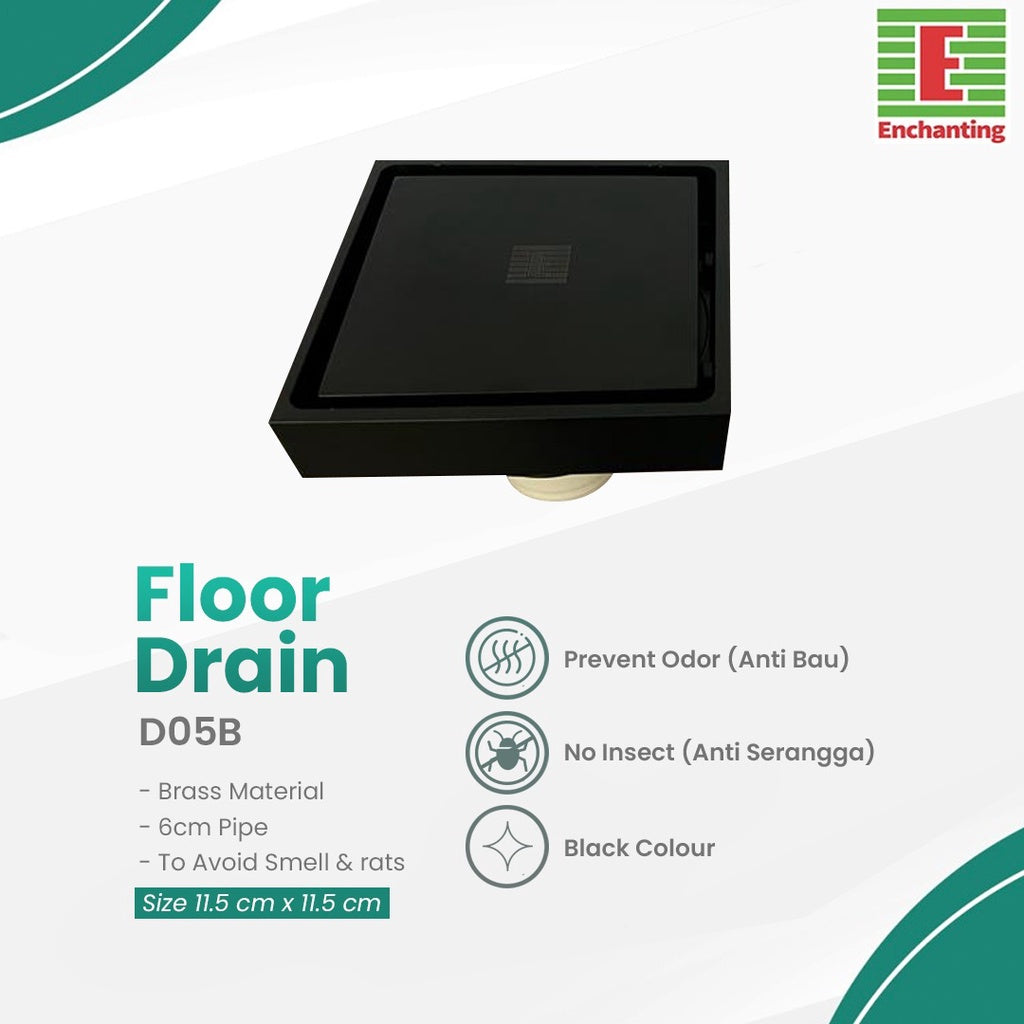 Floor Drain Saringan Got Air Solid Brass Chrome Europe Enchanting D05